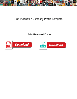 Fillable Online Film Production Company Profile Template. Film ...