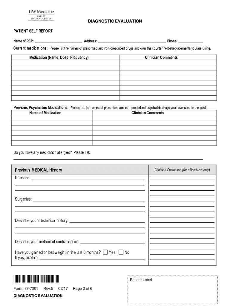 Fillable Online Physical Examination: Purpose, Preparation, and ...