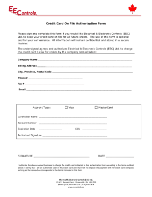 Fillable Online Credit Card Authorization Form Templates ...