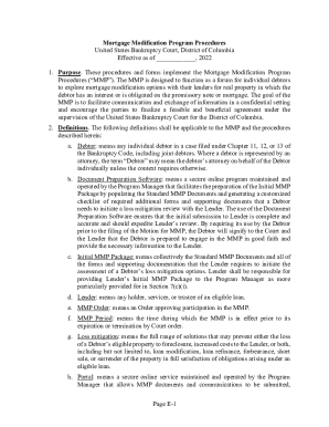 Fillable Online Page E-1 Mortgage Modification Program Procedures ...
