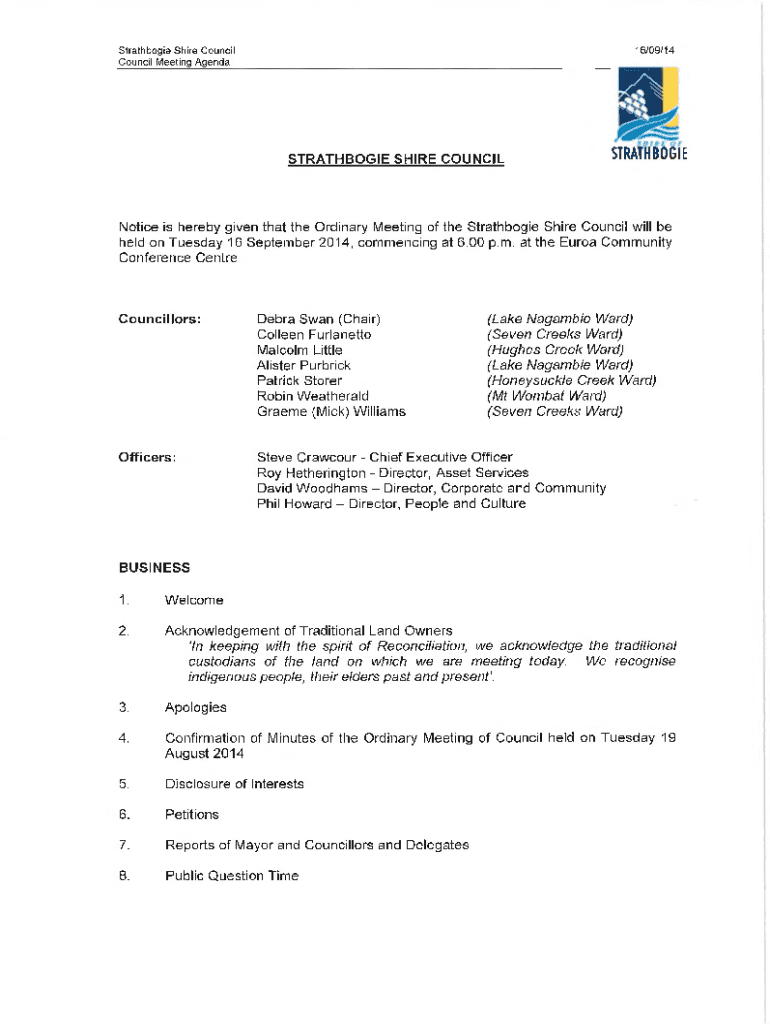 Fillable Online Home - Strathbogie Shire CouncilStrathbogie Shire ...