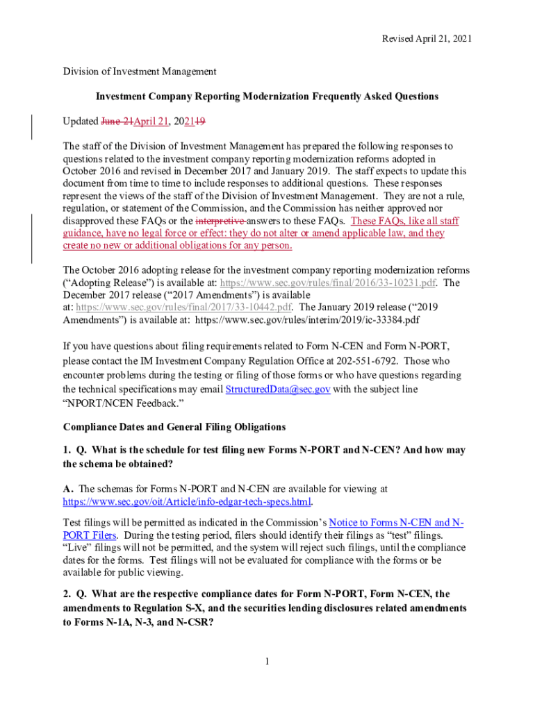 Fillable Online Cumulative IC Reporting Modernization FAQs-updated ...