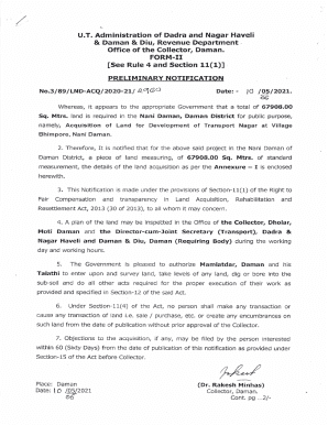 Fillable Online FORM-I1 - UT Administration of Daman & Diu Fax Email ...