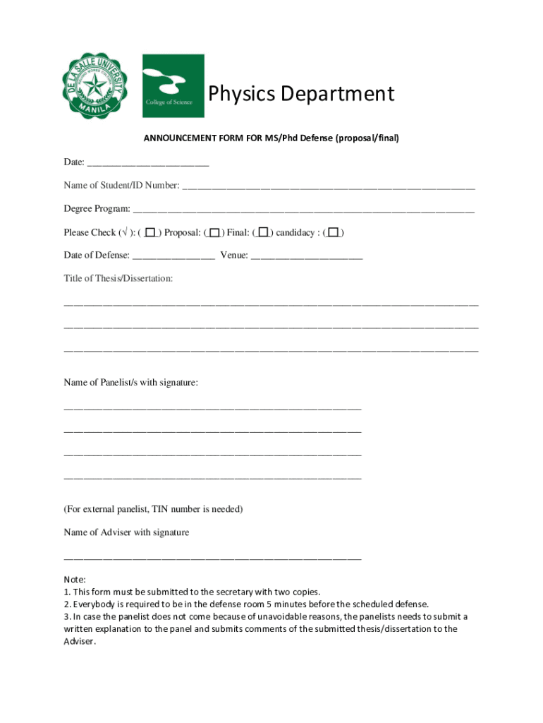 Fillable Online Graduate Handbook - Physics Department Fax Email Print ...