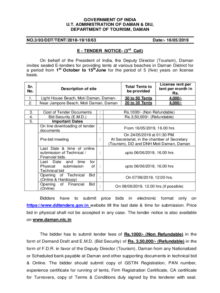 Fillable Online government of india - UT Administration of Daman & Diu ...