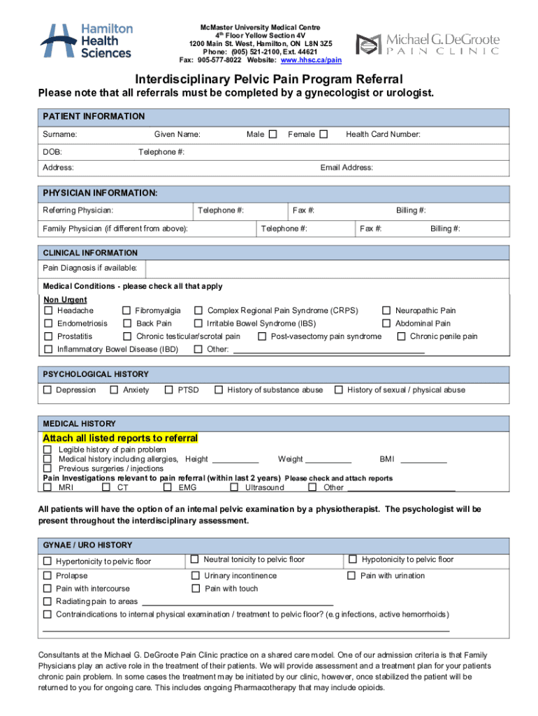 Fillable Online Referral-Form-Pelvic-Pain.pdf - Hamilton Health ...