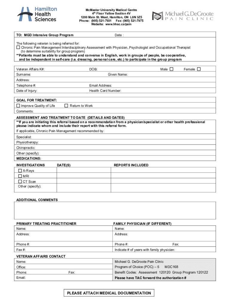 Fillable Online Referral-Form-Veteran-Affairs-Pain-Clinic Fax Email ...