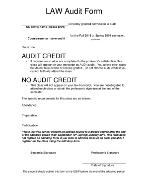 Fillable Online LAW Audit Form Fax Email Print - pdfFiller