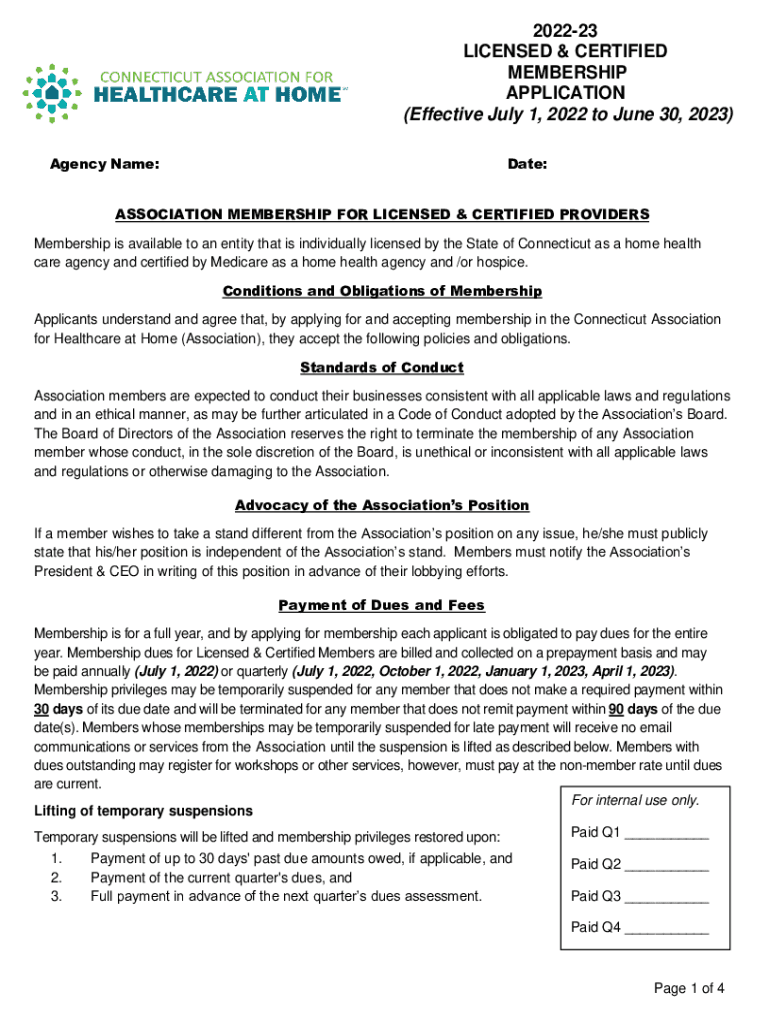 Fillable Online 2022-2023 ASSOCIATE MEMBERSHIP APPLICATION FOR ...