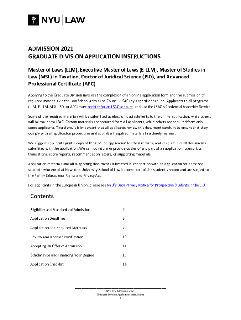 Fillable Online Application Instructions - Master of Laws (LLM) - USC Gould School of Law Fax ...