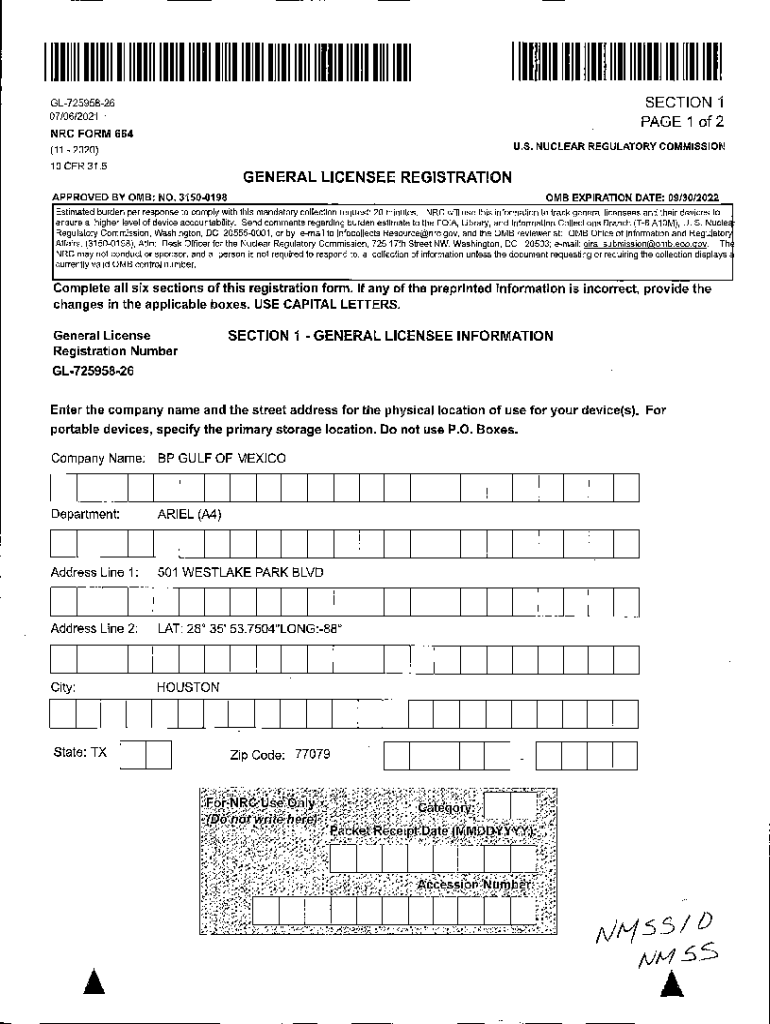 Fillable Online GL Registration Form from BP Gulf of Mexico Fax Email Print - pdfFiller