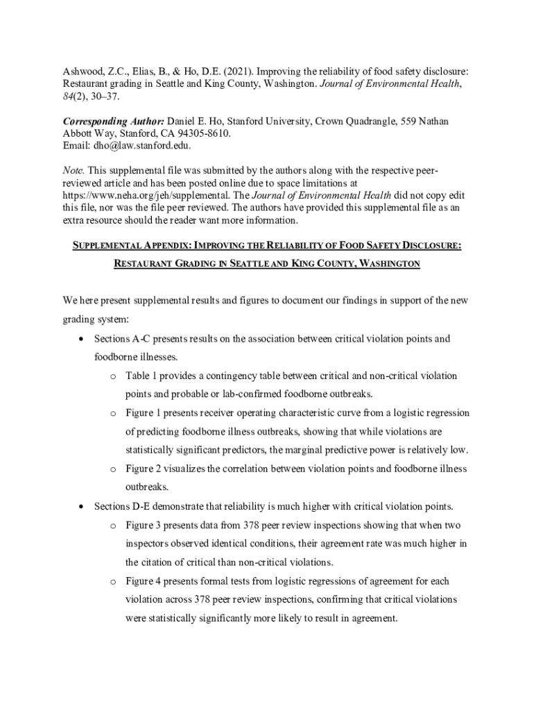 Fillable Online Improving the reliability of food safety disclosure Fax ...