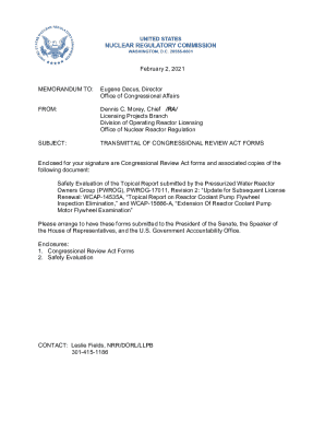 Fillable Online www.nrc.govdocsML2101Transmittal of Congressional ...