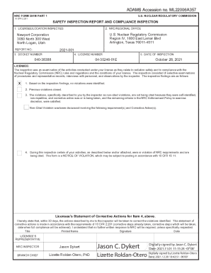 Fillable Online Newport Corporation - NRC Form 591M Part 1, Inspection ...