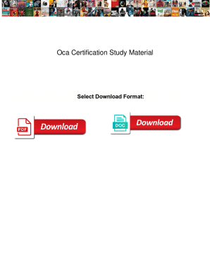 Fillable Online Oca Certification Study Material. Oca Certification ...