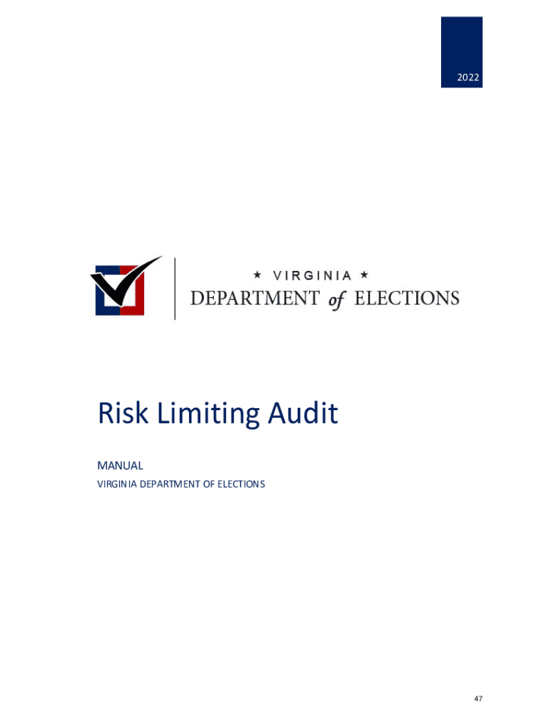 Fillable Online Risk Limiting Audit - Virginia Department of Elections ...