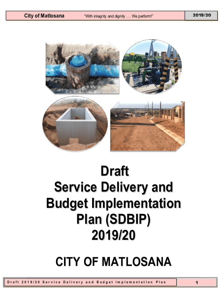 Fillable Online mfma treasury gov City of MatlosanaSERVICE DELIVERY AND BUDGET IMPLEMENTATION ...