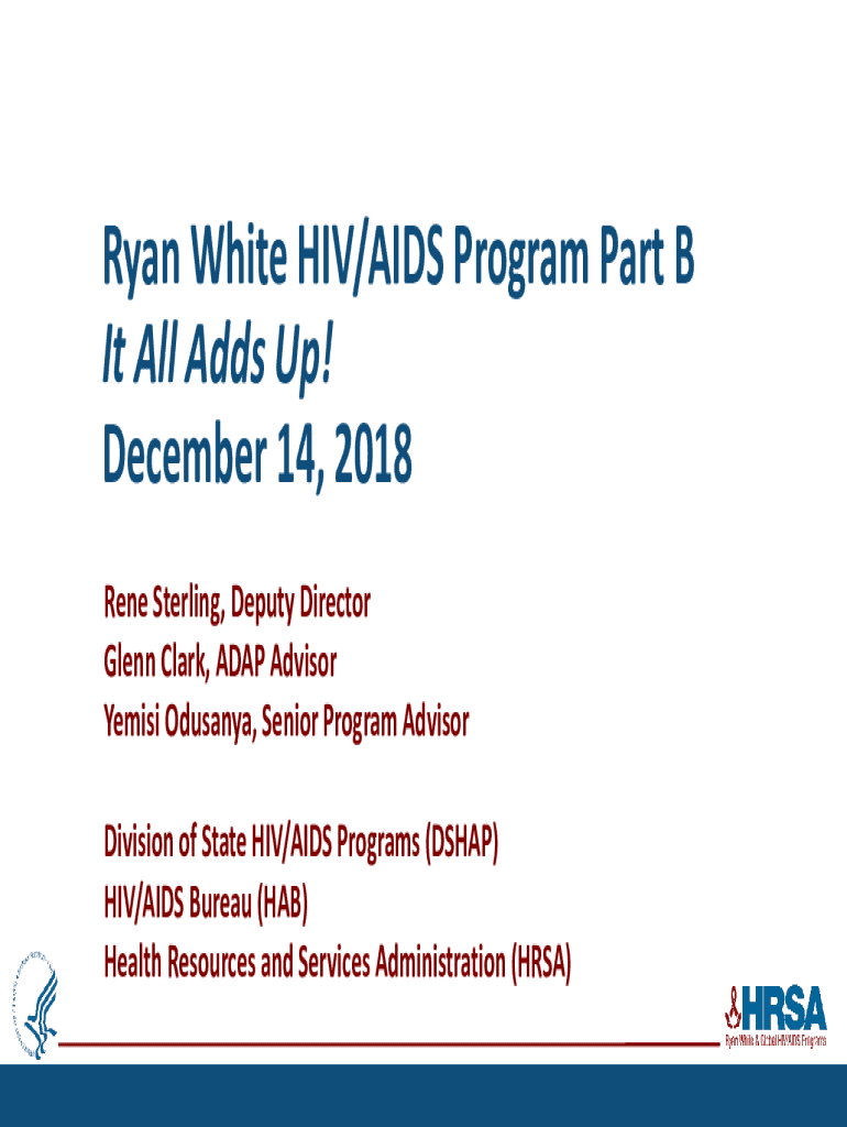 Fillable Online Ryan White HIV/AIDS Program Part B It All Adds Up ...