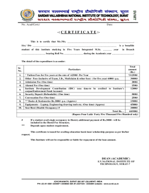 Fillable Online Bank loan certificate M.Sc.-I 2020-21 -.pdf - SVNIT ...