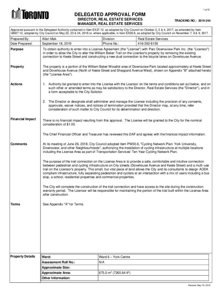 Fillable Online To obtain authority to enter into a License Agreement ...