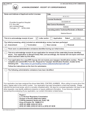 Fillable Online Charlotte Hungerford Hospital; NRC Form 532 ...
