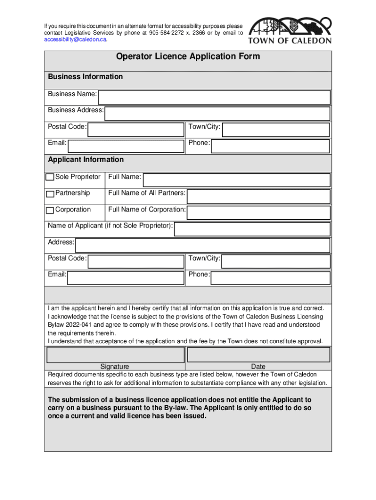 Fillable Online Tow Truck Vehicle Licence Application Form - caledon.ca ...