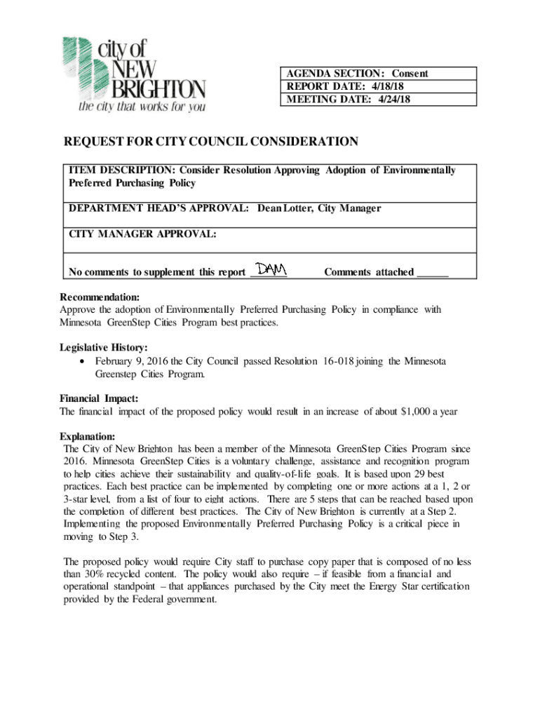 Fillable Online CONSENT CALENDAR Agenda Item # 4 AGENDA REPORT SUMMARY ...
