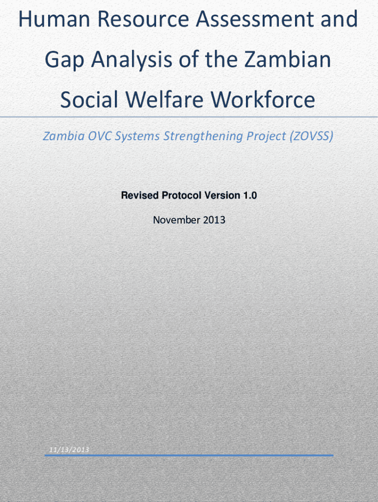 Fillable Online Human Resource Assessment and Gap Analysis of the ...