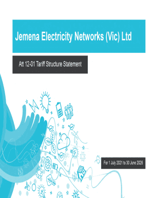 Fillable Online Att 12-01 Tariff Structure Statement Fax Email Print ...