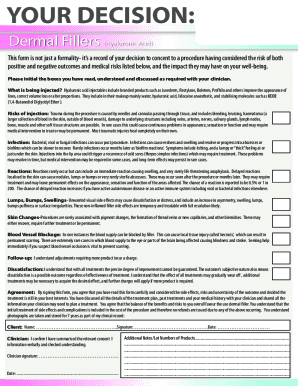 Fillable Online DERMAL FILLER CONSENT FORM - Dr Tim Pearce Fax Email ...