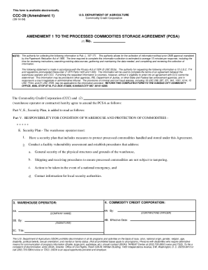 Fillable Online forms sc egov usda CCC-29 (Amendment 1) - USDA Forms ...