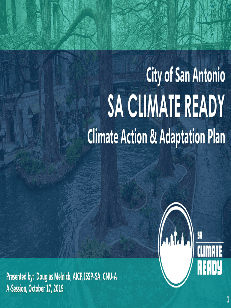 Fillable Online SA CLIMATE READY - The City of San Antonio Fax Email ...