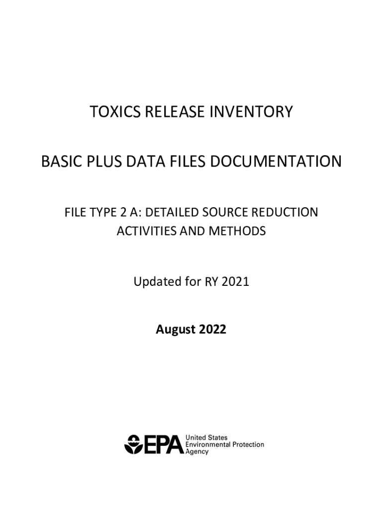 Fillable Online TOXICS RELEASE INVENTORY BASIC PLUS DATA FILES ... Fax ...