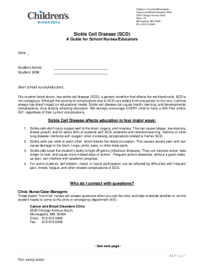 Fillable Online Sickle Cell Disease (SCD) - The National Institute for ...