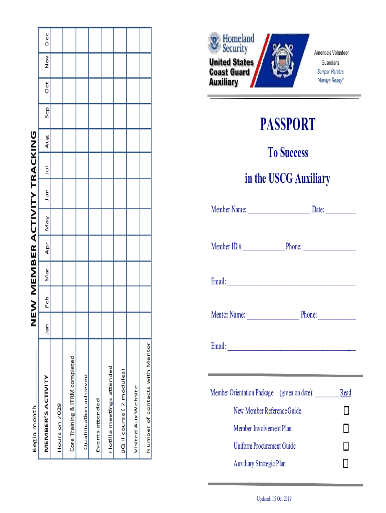 Fillable Online PASSPORT - USCG Aux Fax Email Print - pdfFiller