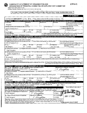 Fillable Online (CFA-1) - Monroe County, Indiana Fax Email Print ...