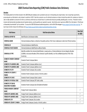 Fillable Online www.epa.govchemical-data-reportingChemical Data ...