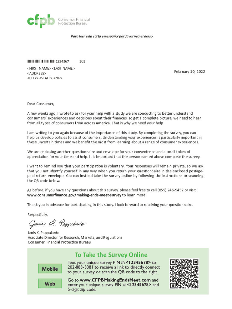 Fillable Online files consumerfinance CFPB MEM Cover Letters Wave 4 ...