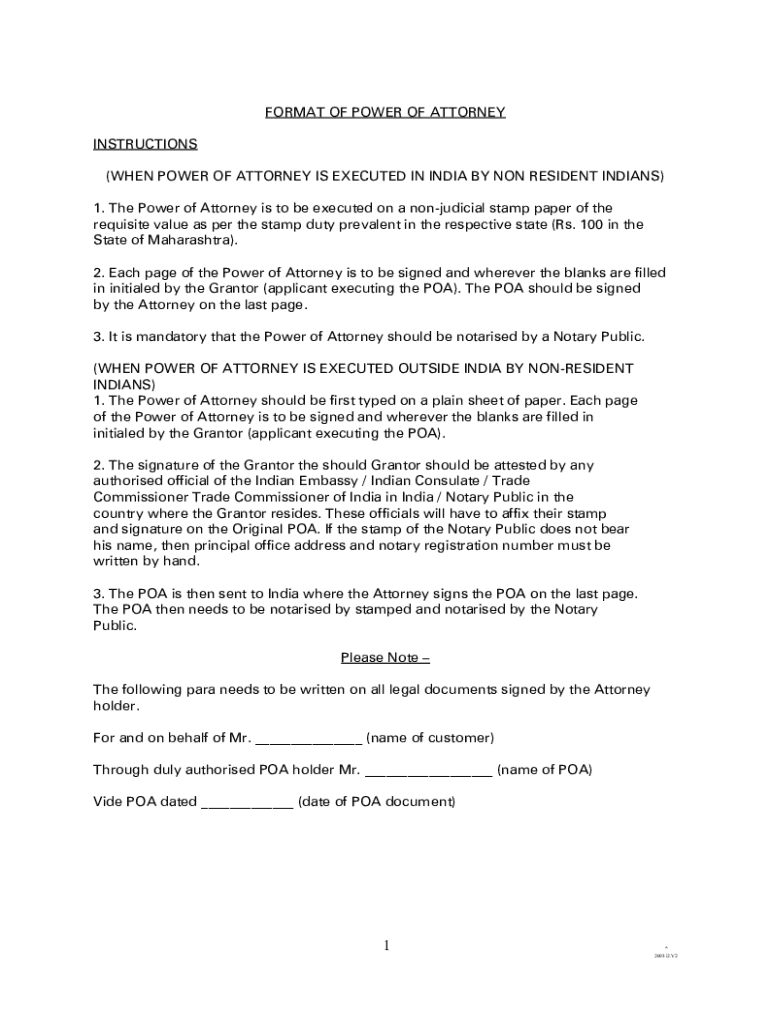 Fillable Online www.coursehero.comfile141404245POAall.pdf - FORMAT OF ...