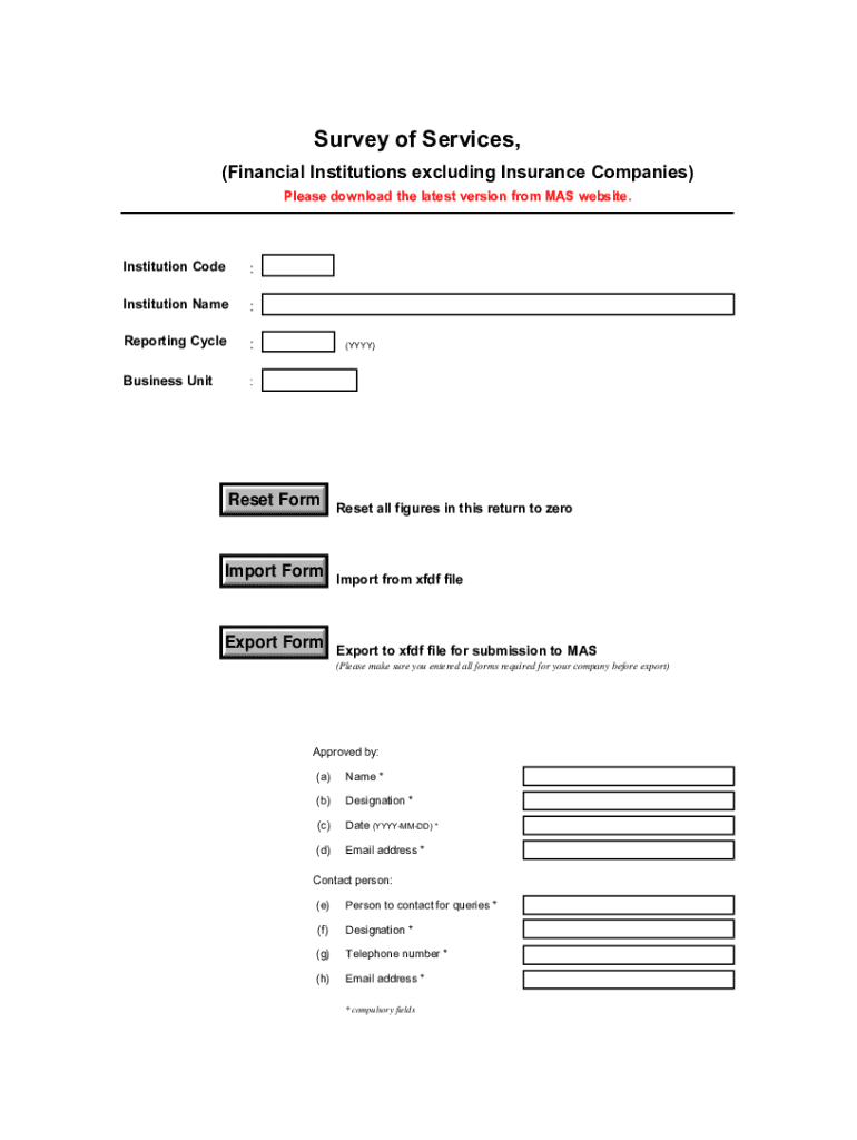Fillable Online www.mas.gov.sg-mediaSurvey of Services, - Monetary ...