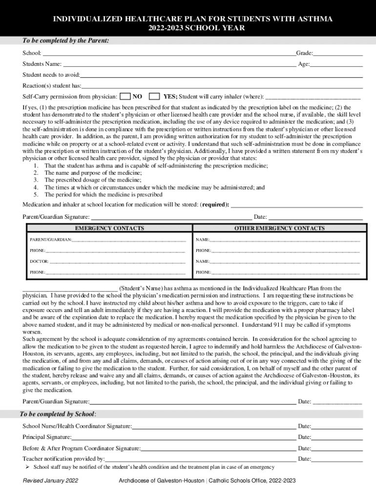 Fillable Online INDIVIDUALIZED HEALTH CARE PLAN FOR STUDENTS WITH FOOD & LIFE ... Fax Email ...