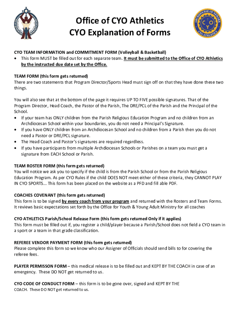 Fillable Online d2y1pz2y630308.cloudfront.net2268documentsOffice of CYO Athletics CYO ...