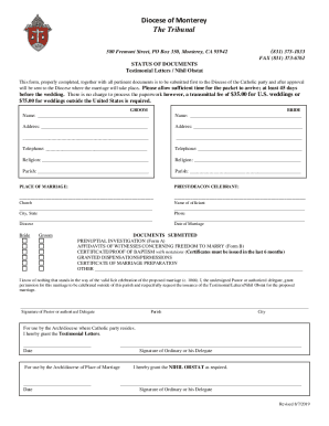 Fillable Online 435 Church Street, PO Box 350, Monterey, CA 93940 (831 ...