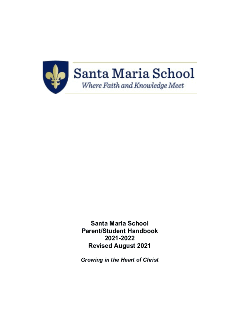 Fillable Online www.santamariahighschool.orghandbookHandbook - Santa ...