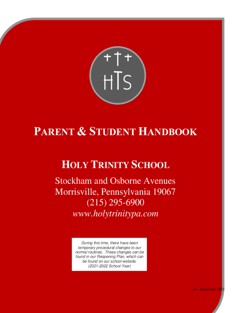 Fillable Online HOLY TRINITY SCHOOL STOCKHAM AND OSBORNE AVENUES ...