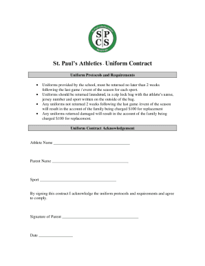 Fillable Online St. Paul's Athletics- Uniform Contract - cloudfront.net ...