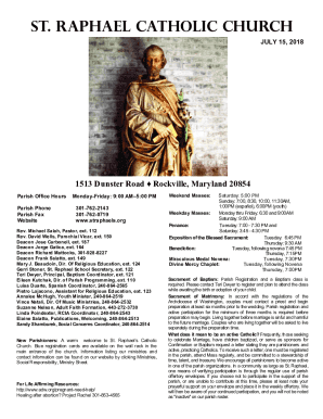 Fillable Online St. Raphael Catholic ChurchRockville, MD Fax Email ...