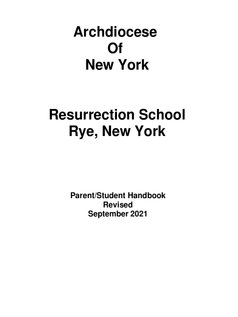 Fillable Online Archdiocese Of New York Resurrection School Rye, New ...