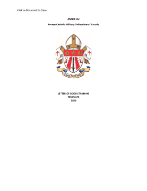 Fillable Online Letter of Good Standing for Priests - WORKING DOCUMENT ...