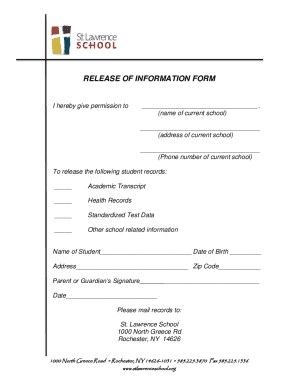 Fillable Online RELEASE OF INFORMATION FORM - cloudfront.net Fax Email Print - pdfFiller